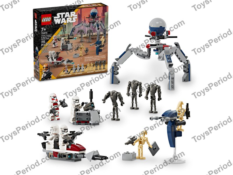 LEGO 75372 Clone Trooper & Battle Droid Battle Pack Set Parts List