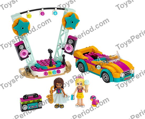 LEGO 41390 Andrea's Car & Stage Set Parts List
