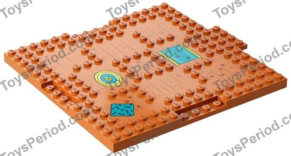 LEGO Sets with Part 15623pb006 Brick, Modified 16 x 16 x 2/3 with 1 x 4 ...