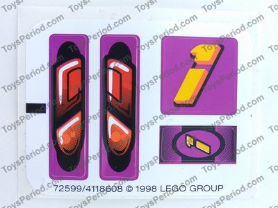 LEGO Sets with Part 2854stk01 Sticker Sheet for Set 2854 - (72599/4118608)