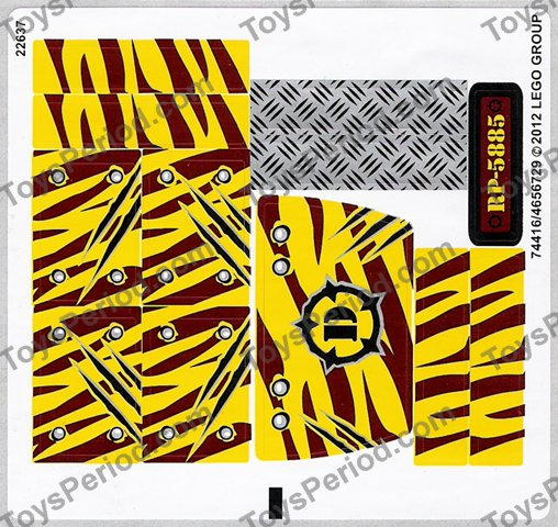 LEGO Sets with Part 5885stk01 Sticker Sheet for Set 5885 - (74416/4656729)