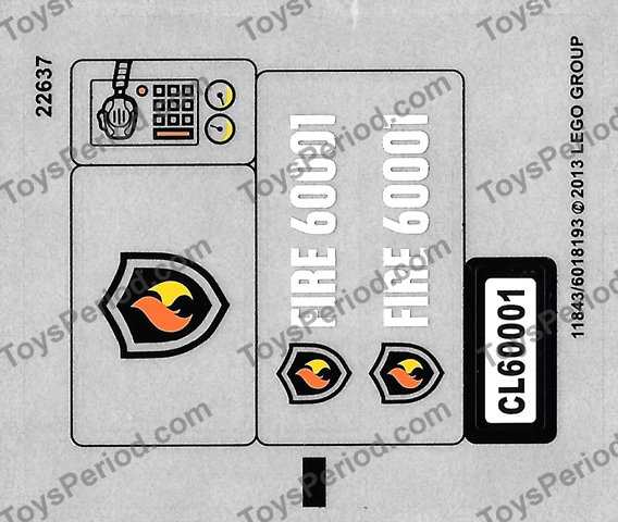 LEGO Sets with Part 60001stk01 Sticker Sheet for Set 60001 - (11843/ ...