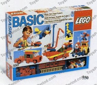 LEGO 550-1 Basic Building Set Instructions and Parts List