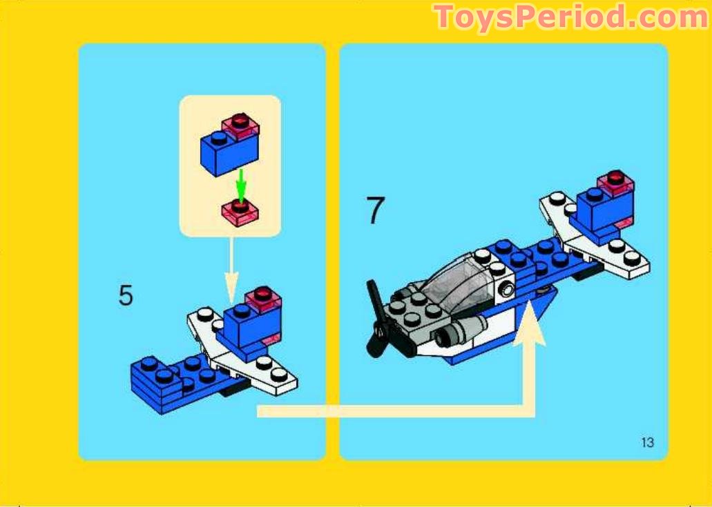 LEGO 5864 Mini Helicopter Instructions and Parts List