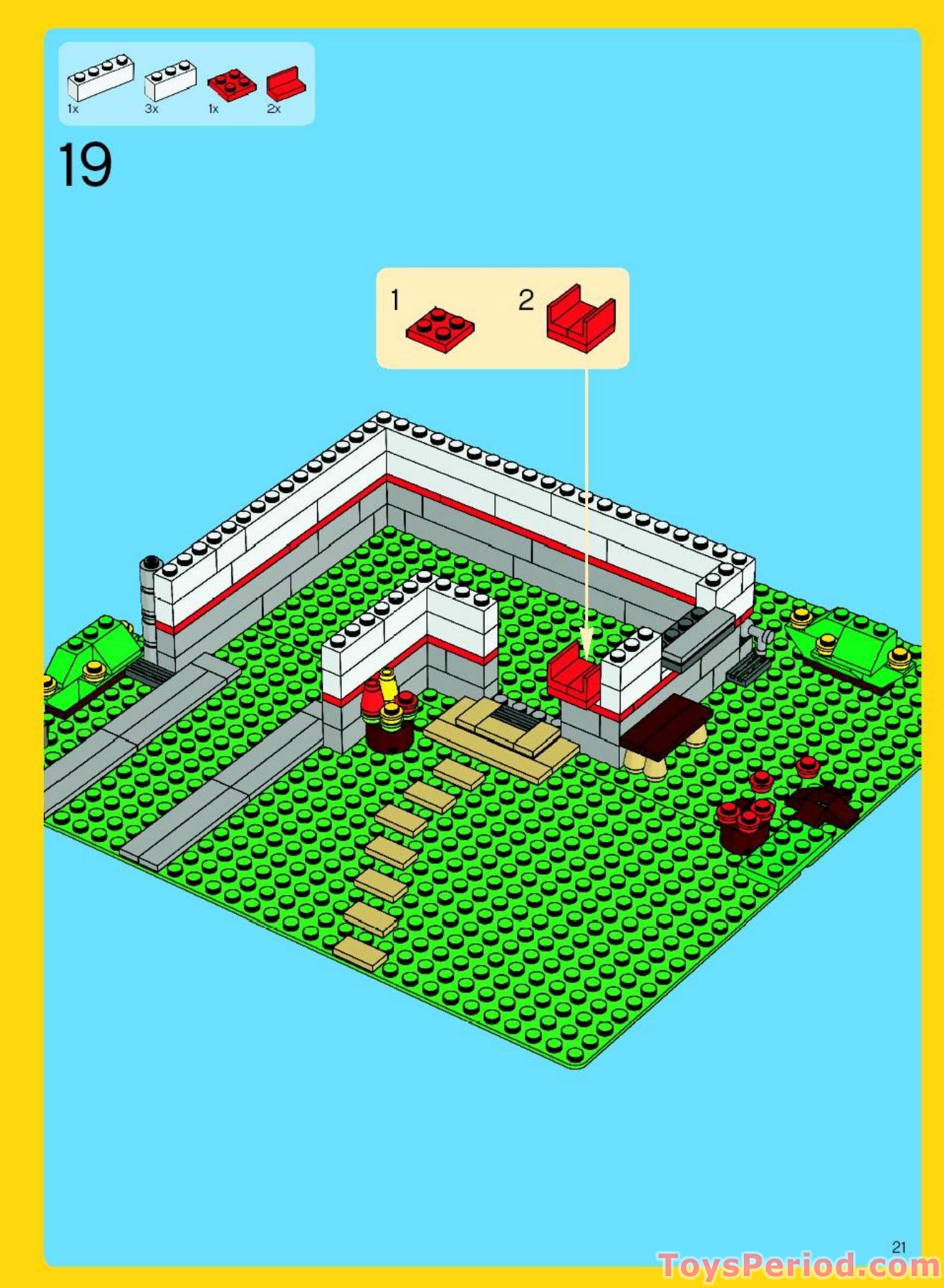 LEGO 5891 Apple Tree House Instructions and Parts List