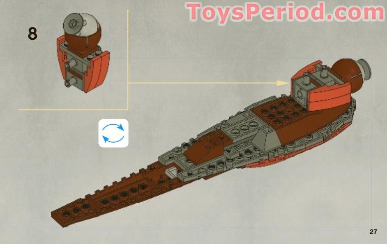 LEGO 7959 Geonosian Starfighter Instructions and Parts List