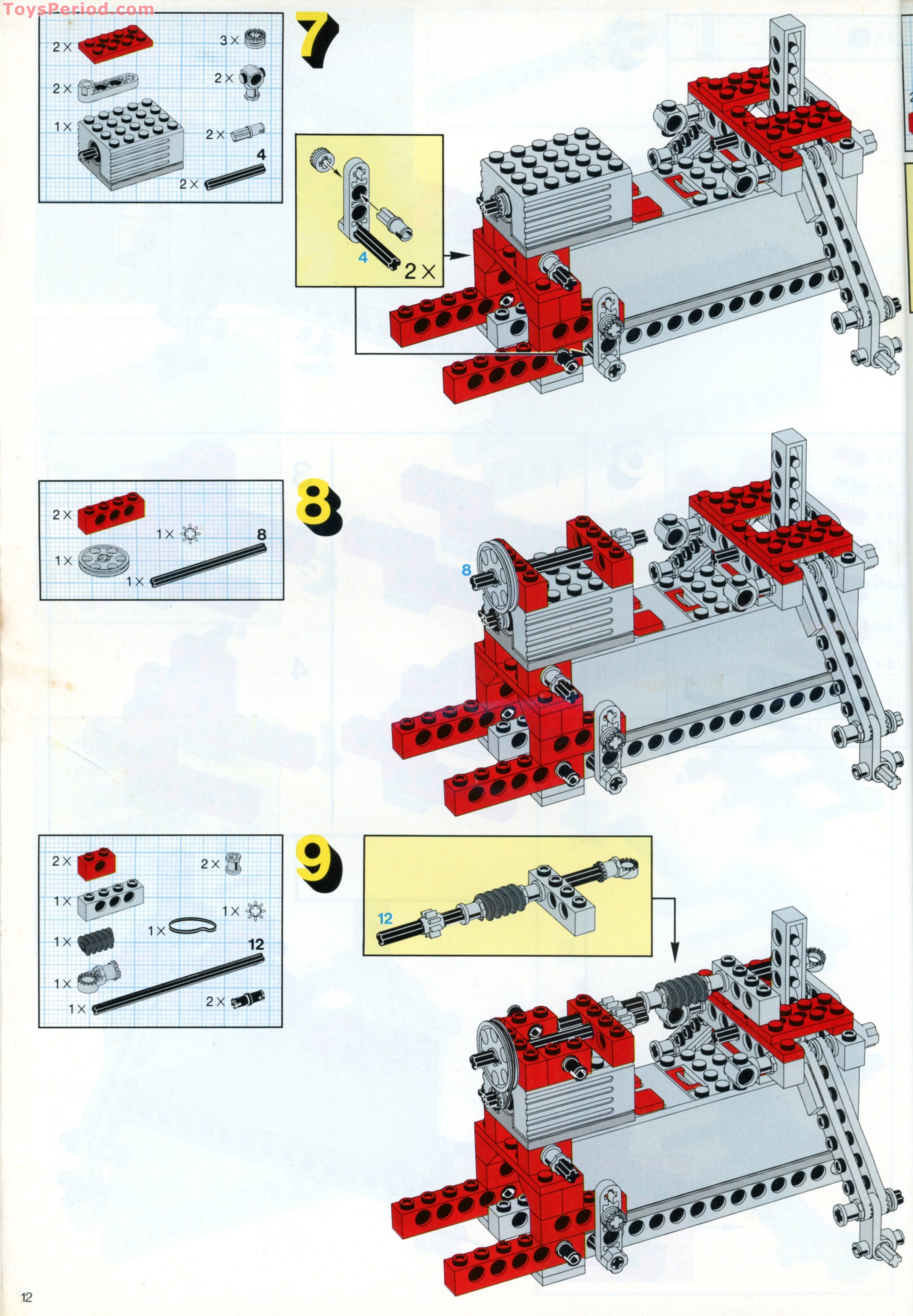 LEGO 8064 Motorized Universal Building Set, 9v Instructions and Parts List