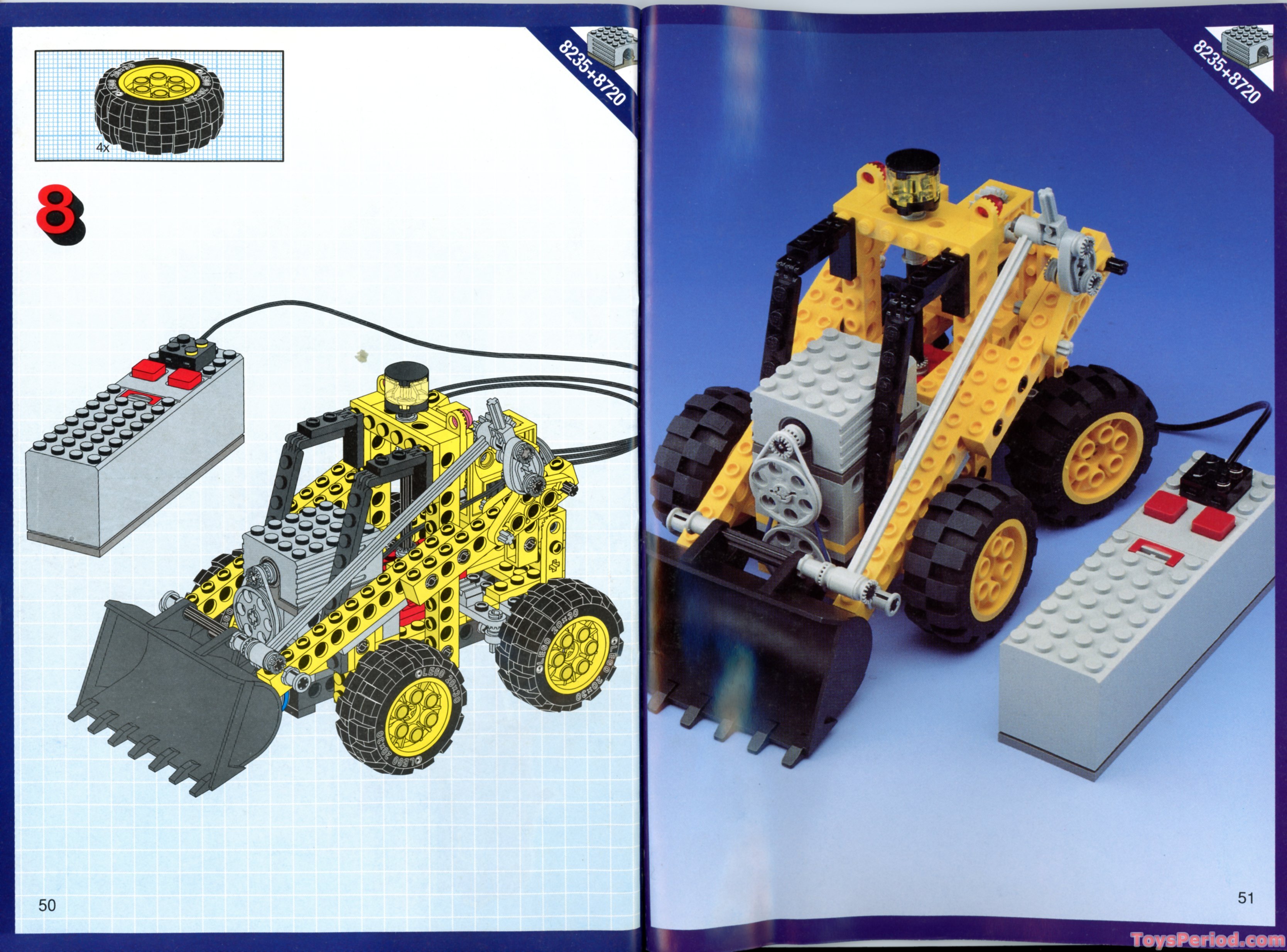 LEGO 8235 Front End Loader Instructions and Parts List