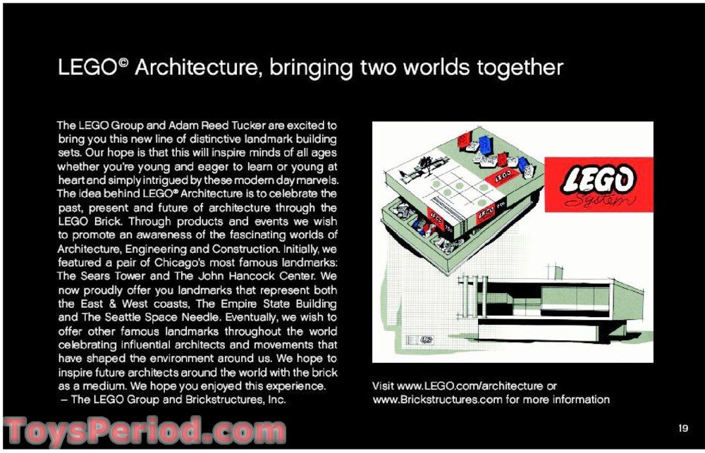 LEGO 21002 Empire State Building Instructions and Parts List