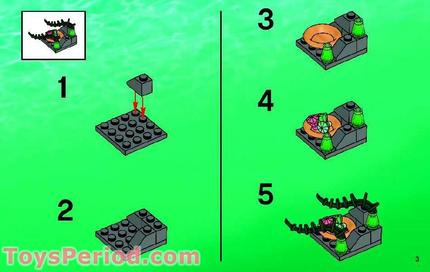 LEGO 7773 Tiger Shark Attack Instructions and Parts List