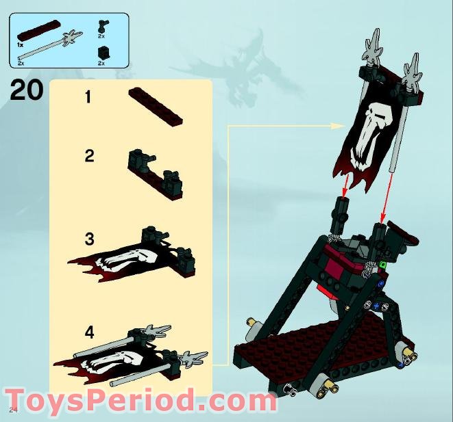 LEGO 7038 Troll Assault Wagon Instructions and Parts List