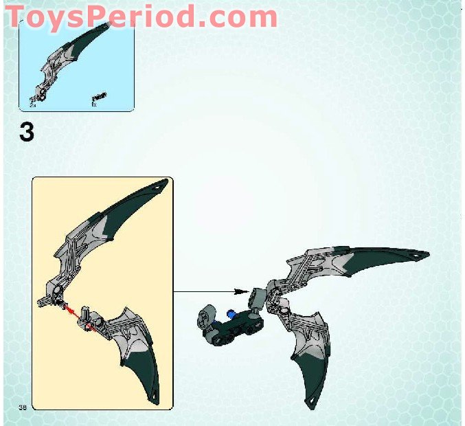 LEGO 8953 Makuta Icarax Instructions and Parts List