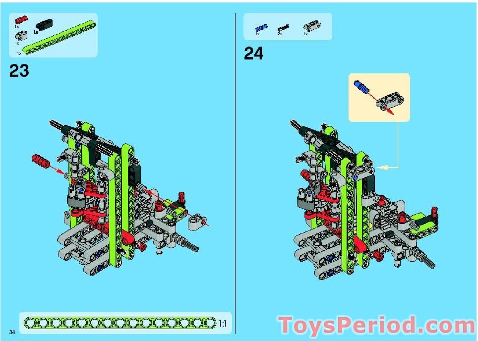 LEGO 8274 Combine Harvester Instructions and Parts List