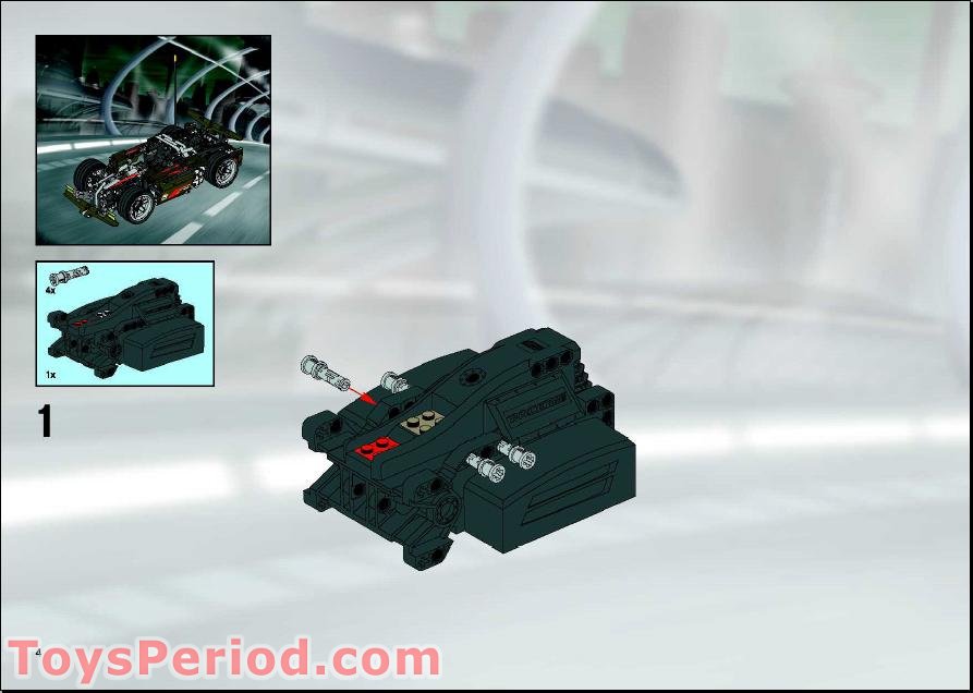 LEGO 8366 Supersonic RC Instructions and Parts List