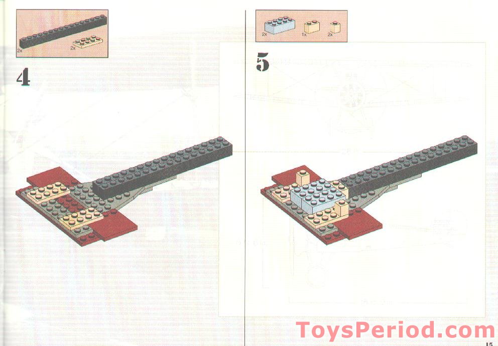 LEGO 3451 Sopwith Camel Instructions and Parts List