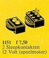LEGO 1151 Train Power Pick-Up Blocks Set Parts List