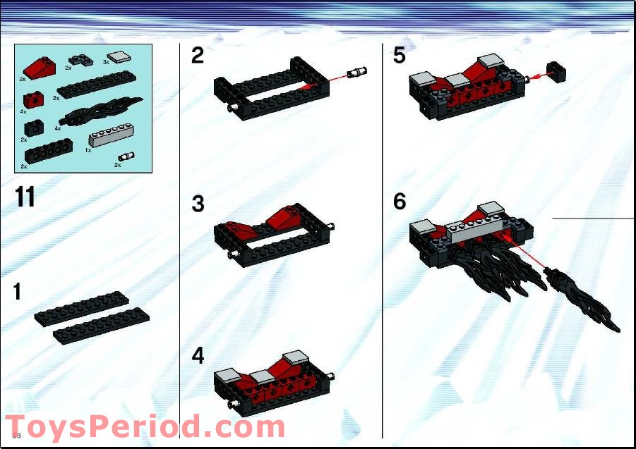 LEGO 4748 Ogel's Mountain Fortress Instructions and Parts List