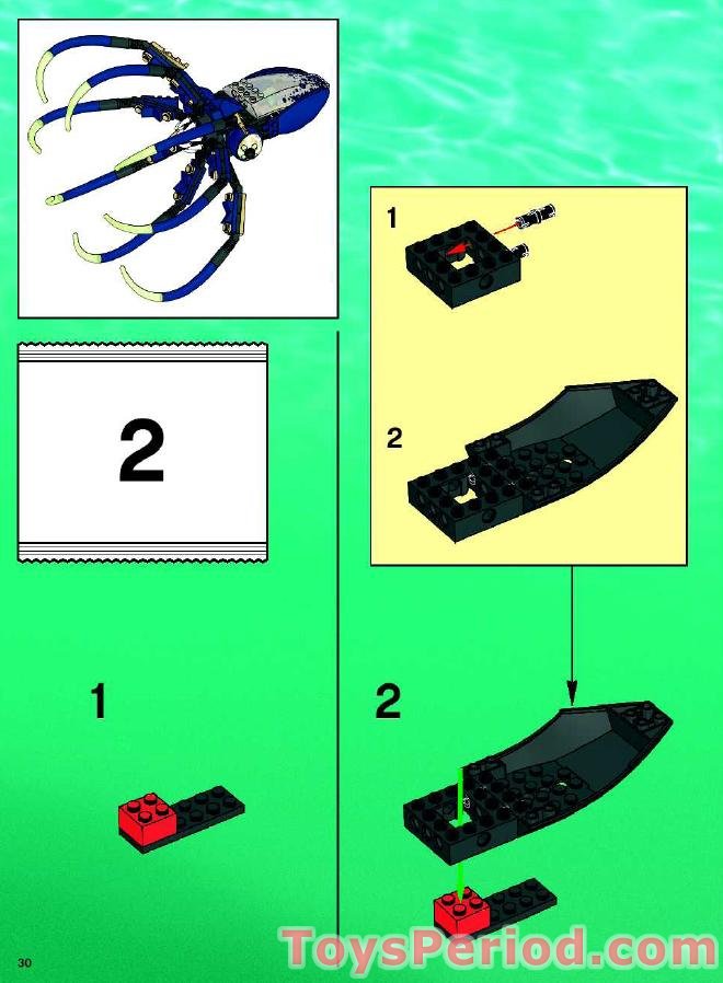 LEGO 7775 Aquabase Invasion Instructions and Parts List