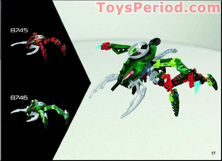 LEGO 8745 Visorak Roporak Instructions and Parts List