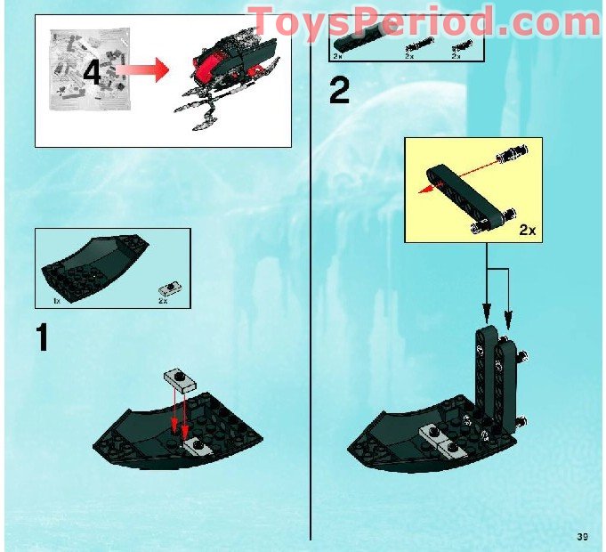 LEGO 8926 Toa Undersea Attack Instructions and Parts List