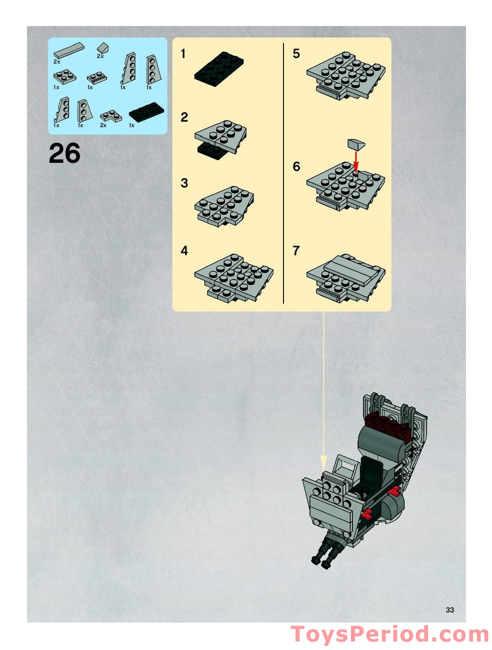 LEGO 8038 The Battle of Endor Instructions and Parts List