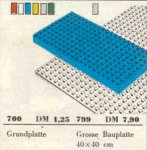 LEGO 700-1 10x20 Brickplate, Red Set Parts List