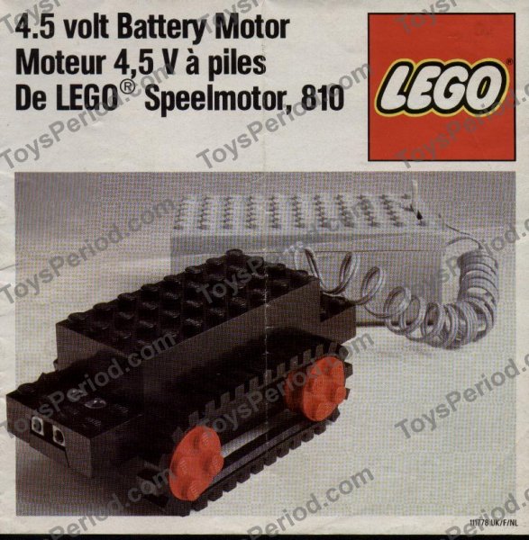 LEGO 810-1 Universal Motor Instructions and Parts List