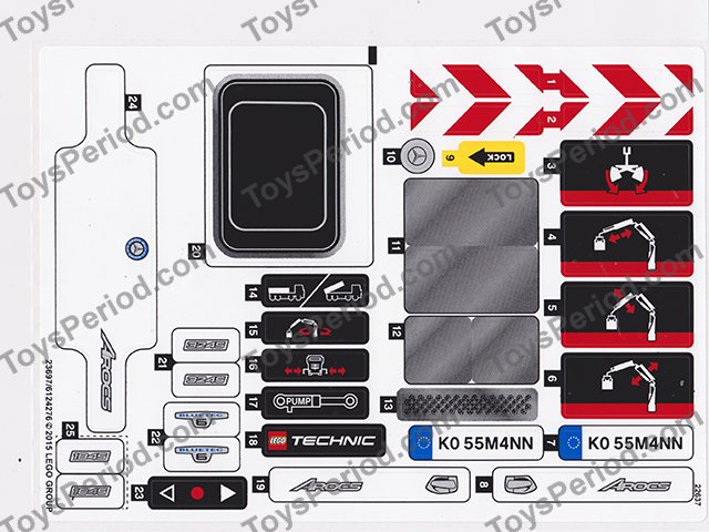 LEGO Sets with Part 42043stk01 Sticker Sheet for Set 42043 - (23697/ ...