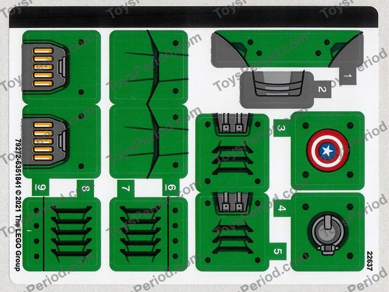 LEGO Sets with Part 76201stk01 Sticker Sheet for Set 76201 - (79272/ ...