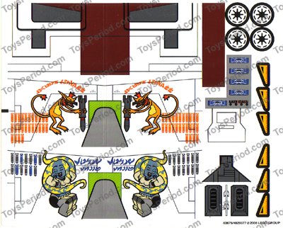 LEGO Sets with Part 7676stk01 Sticker Sheet for Set 7676 - (63675/4529377)