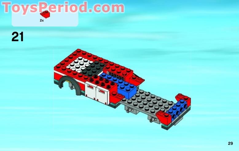 LEGO 60004 Fire Station Instructions and Parts List