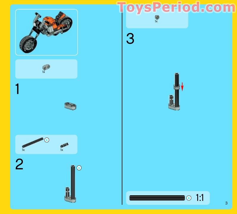 LEGO 7291 Street Rebel Instructions and Parts List