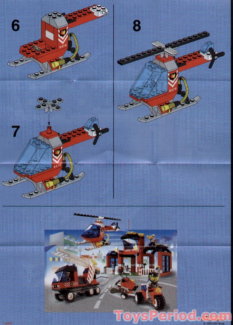 LEGO 6478 Fire Station Instructions and Parts List