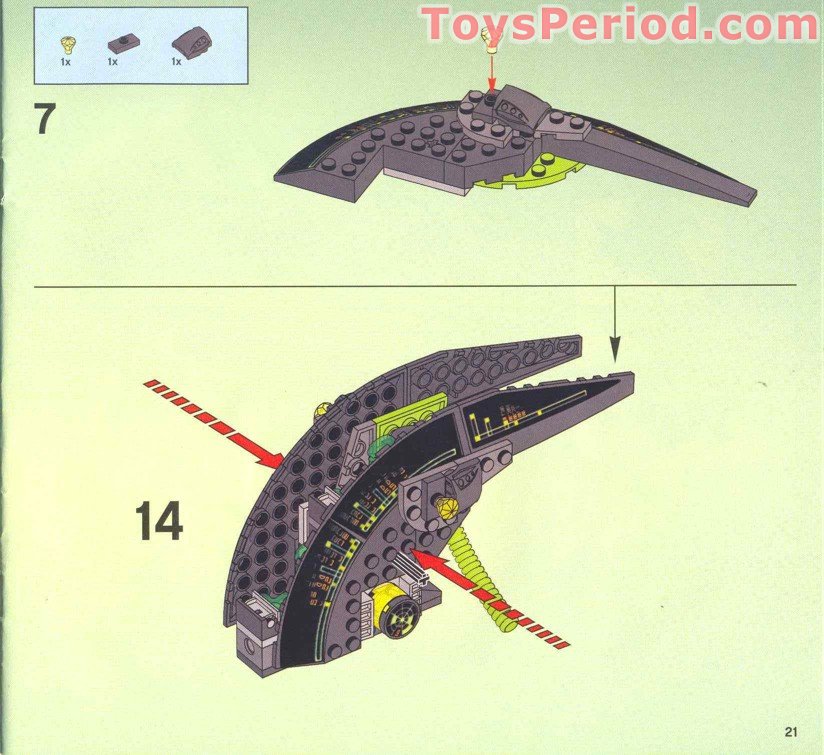 LEGO 7692 MX-71 Recon Dropship Instructions and Parts List