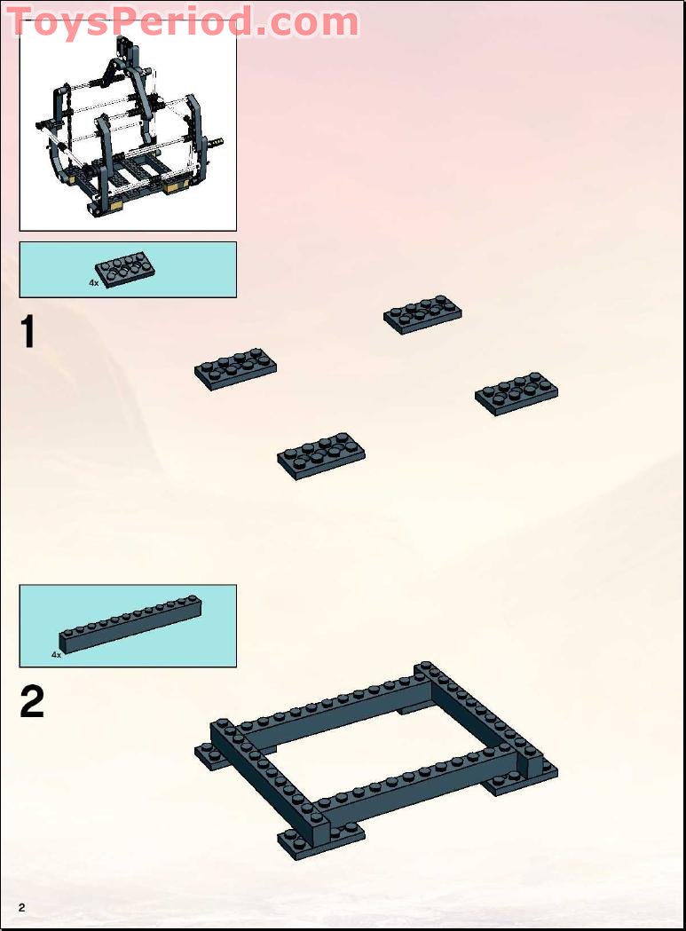 LEGO 7298 Dino Air Tracker Instructions and Parts List