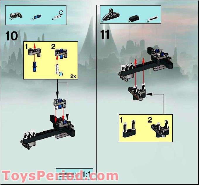LEGO 8621 Turaga Dume and Nivawk Instructions and Parts List