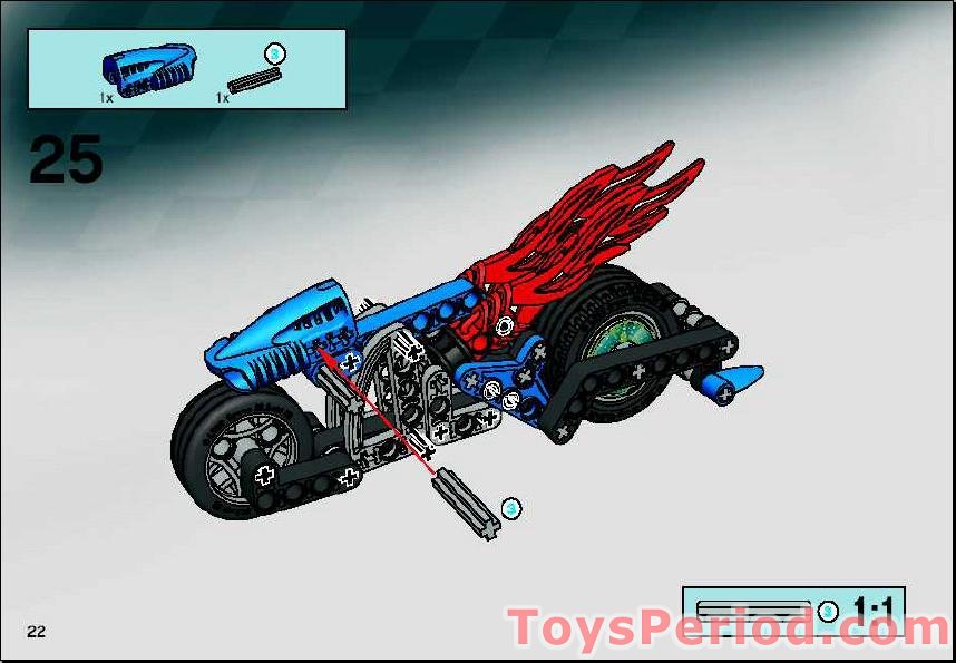 LEGO 8646 Speed Slammer Bike Instructions and Parts List