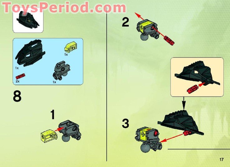 LEGO 8690 Toa Onua Instructions and Parts List