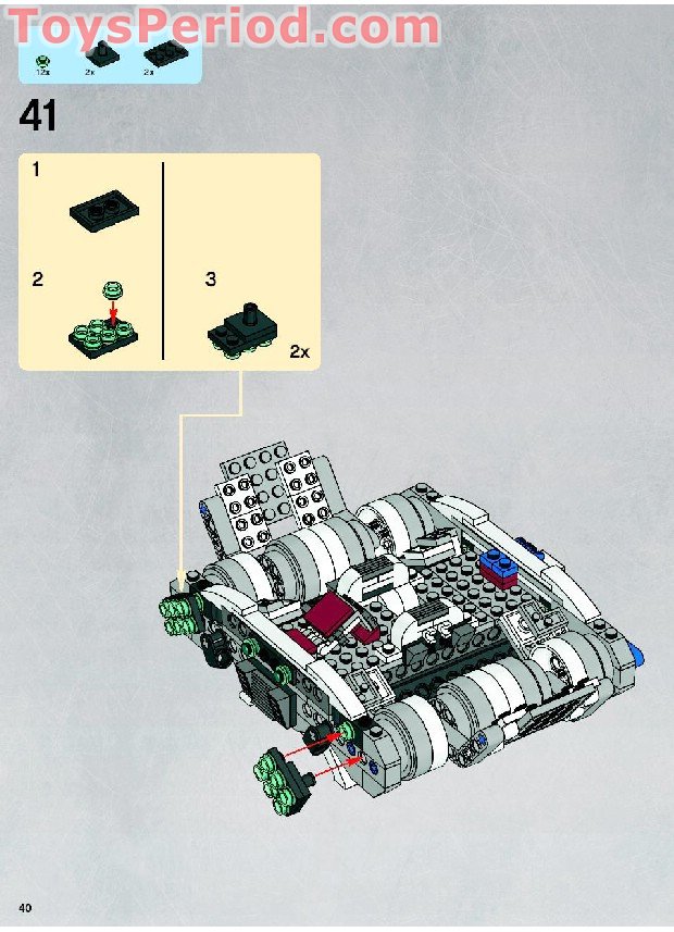 LEGO 8019 Republic Attack Shuttle Instructions and Parts List