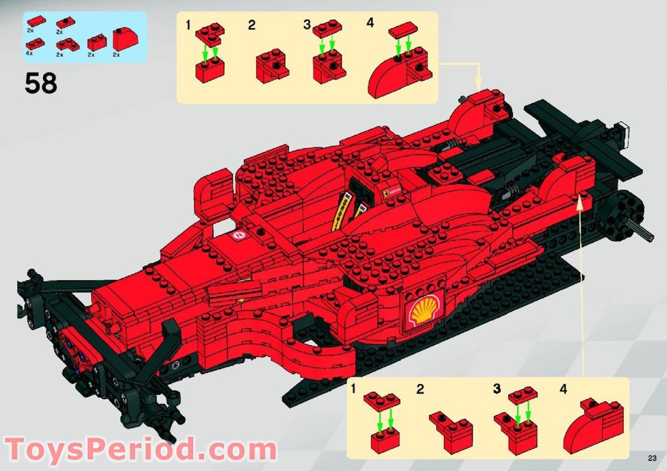 LEGO 8157 Ferrari F1 1:9 Instructions and Parts List