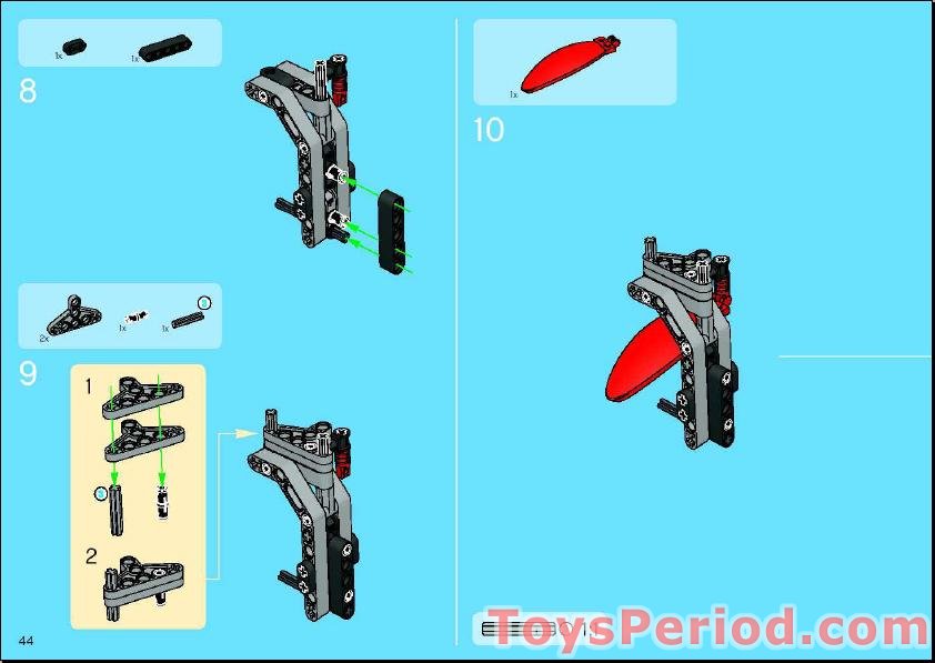 LEGO 8420 Street Bike Instructions and Parts List