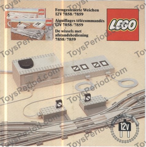 LEGO 7858 Remote Controlled Points Right 12v Set Parts List