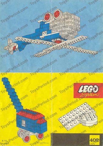 LEGO 402-2 White Turntables Instructions and Parts List