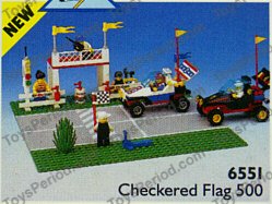 LEGO 6551 Checkered Flag 500 Instructions and Parts List