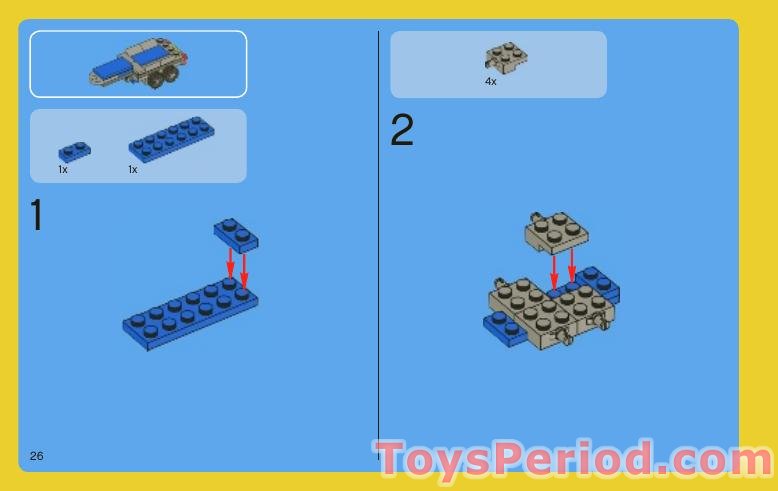 LEGO 5765 Transport Truck Instructions and Parts List