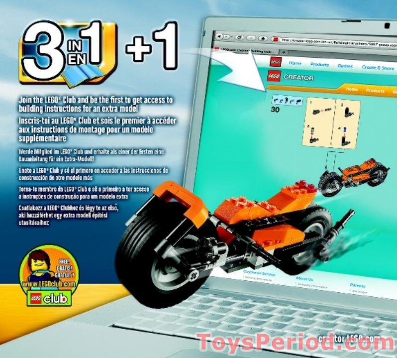LEGO 7291 Street Rebel Instructions and Parts List