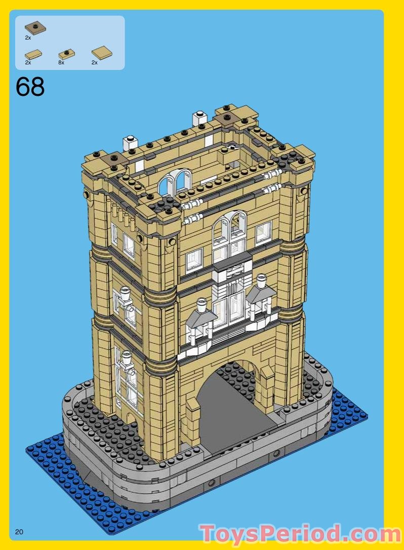 LEGO 10214 Tower Bridge Instructions and Parts List