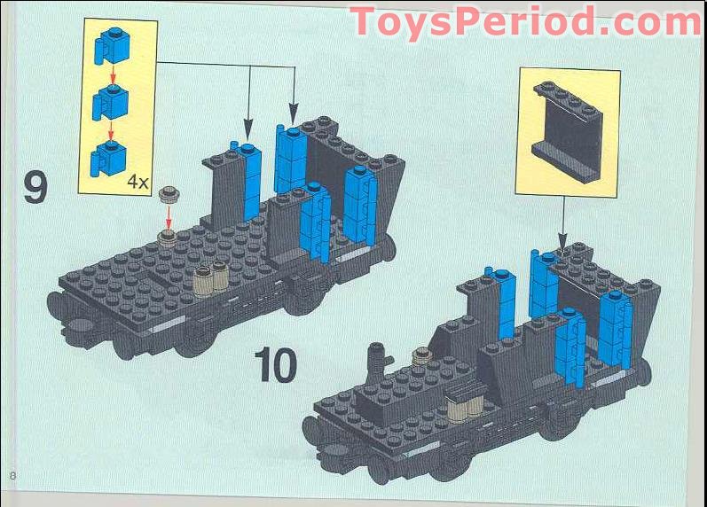 LEGO 3740 My Own Train - Small Engine Instructions and Parts List