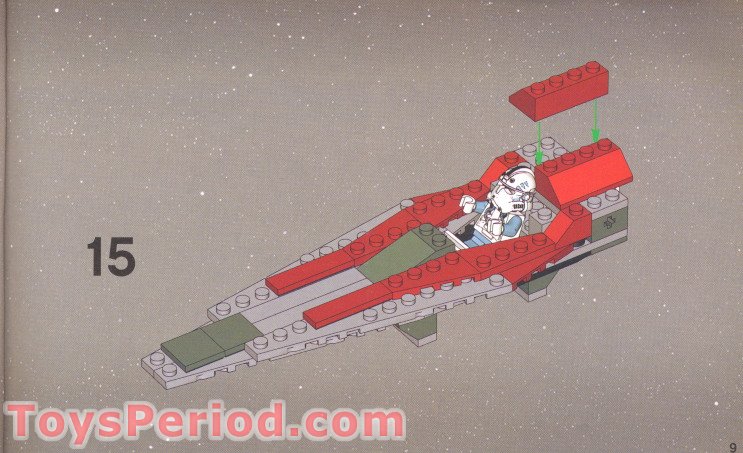 LEGO 6205 V-Wing Fighter Instructions and Parts List