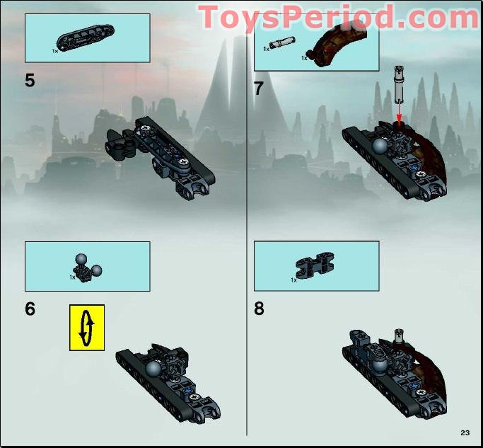 LEGO 8811 Toa Lhikan and Kikanalo Instructions and Parts List